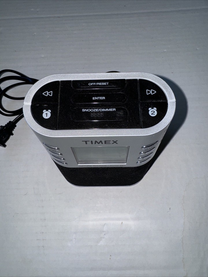 TIMEX T308S ALARM CLOCK RADIO w/ NATURE SOUNDS | eBay