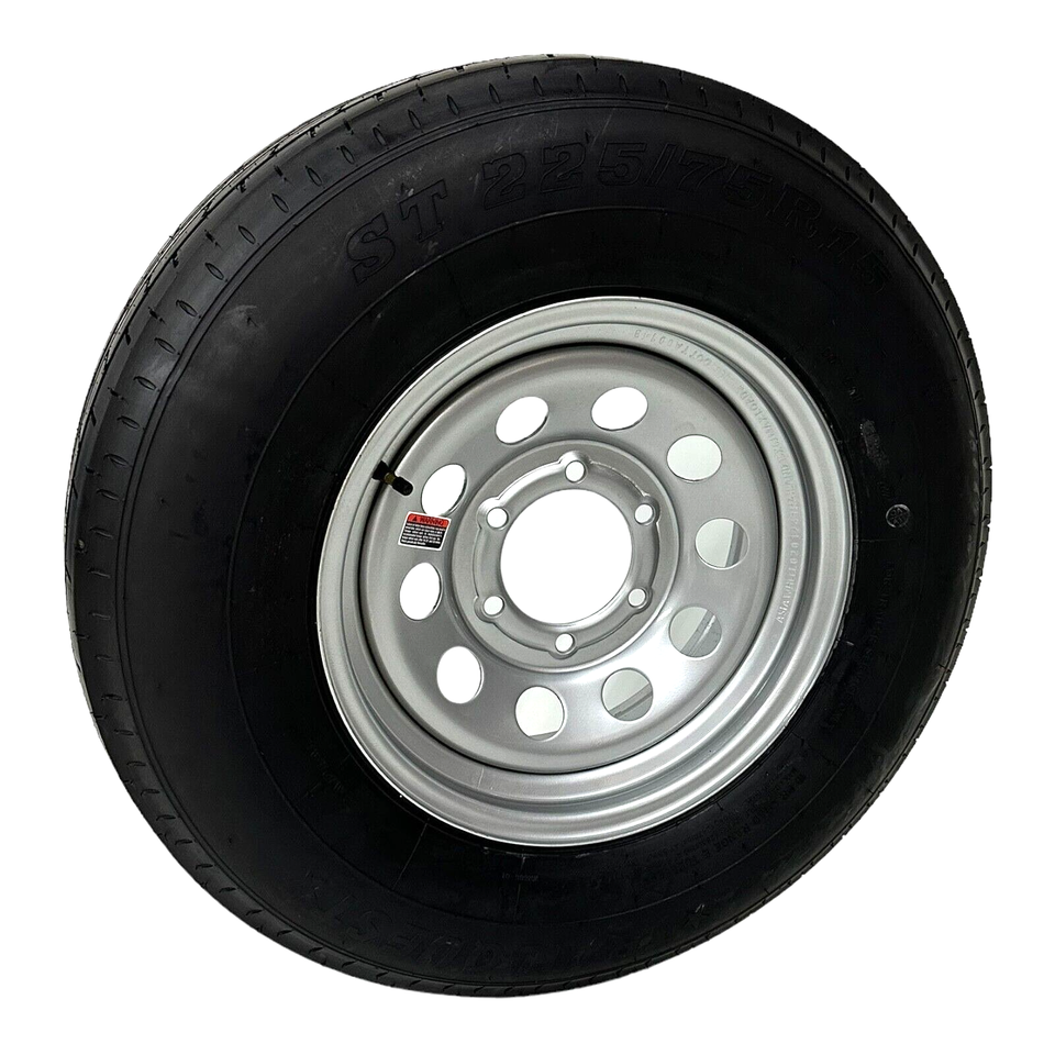 Trailer Tire On Rim ST225/75R15 Radial LRE 6 Lug 6 x 5.5" Modular Wheel ...