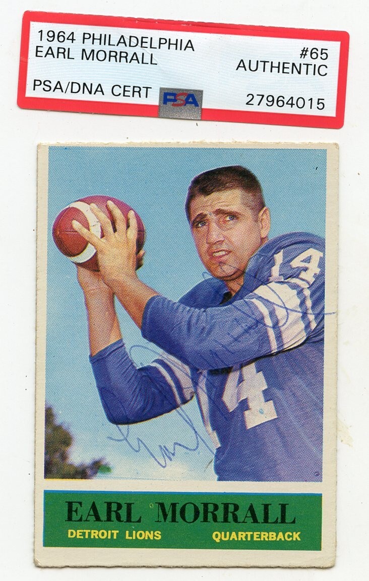 EARL MORRALL Vintage Signed 1964 Philadelphia # RC Period Signed PSA ...