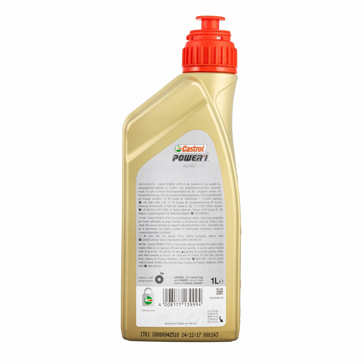 CASTROL 14190000 Huile de Moteur 2 Temps For Peugeot 50 Speedfight 2 ...