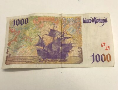 Banco De Portugal 1000 Escudos Note | eBay UK