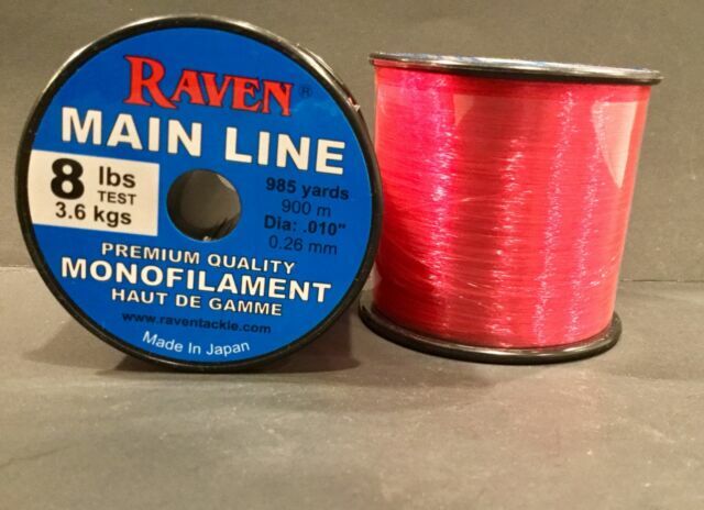 Raven Premium Monofilament Fishing Line Fluorescent Pink 12 LB Test 690 ...