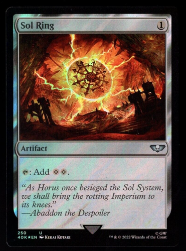 Sol Ring 250 Uncommon Surge Foil Warhammer 40K MTG NM | eBay