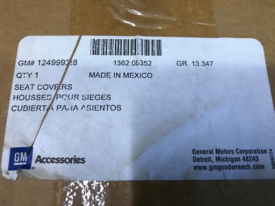 2007-2009 GMC SIERRA 1500 2500 TRUCK DENALI NOS GM FRONT SEAT COVER SET ...