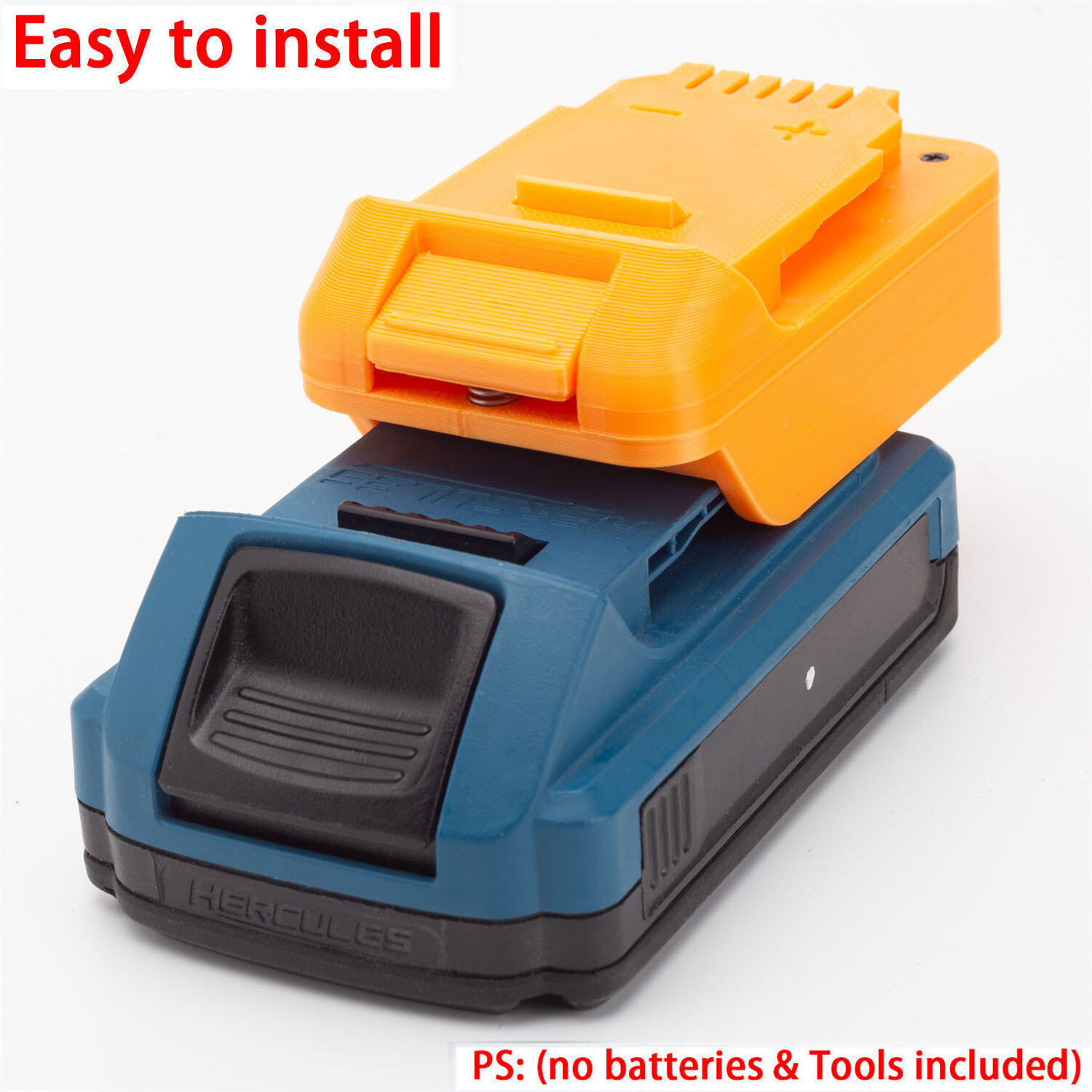 1× Adapter For Hercules 20V Li-ion Battery to For Dewalt 20V Cordless ...