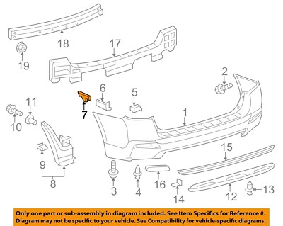 TOYOTA OEM 08-13 Highlander Rear Bumper-Bumper Cover Retainer Right ...