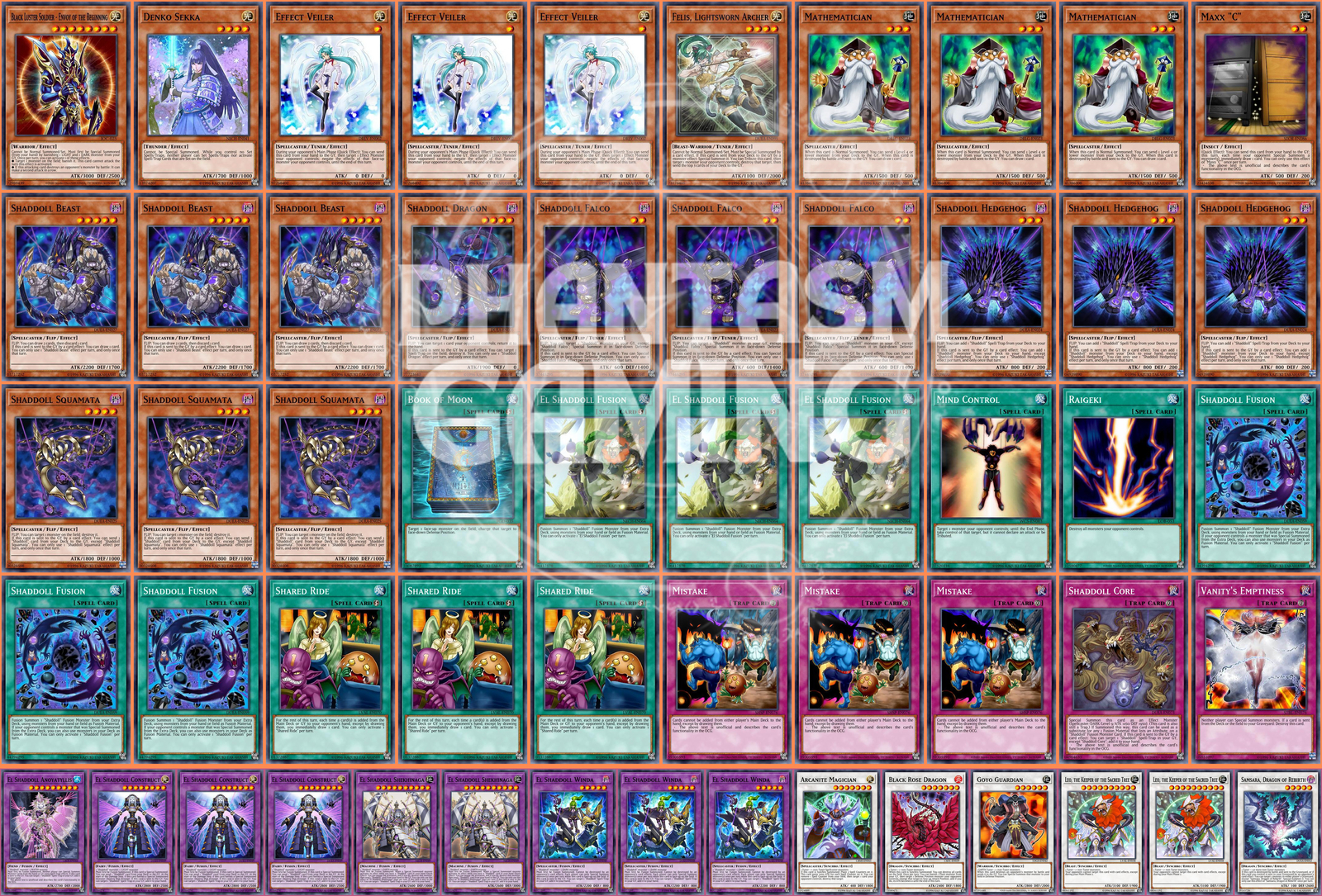 Shaddoll Deck Dragon Beast Falco Squamata Construct Winda Yugioh | eBay