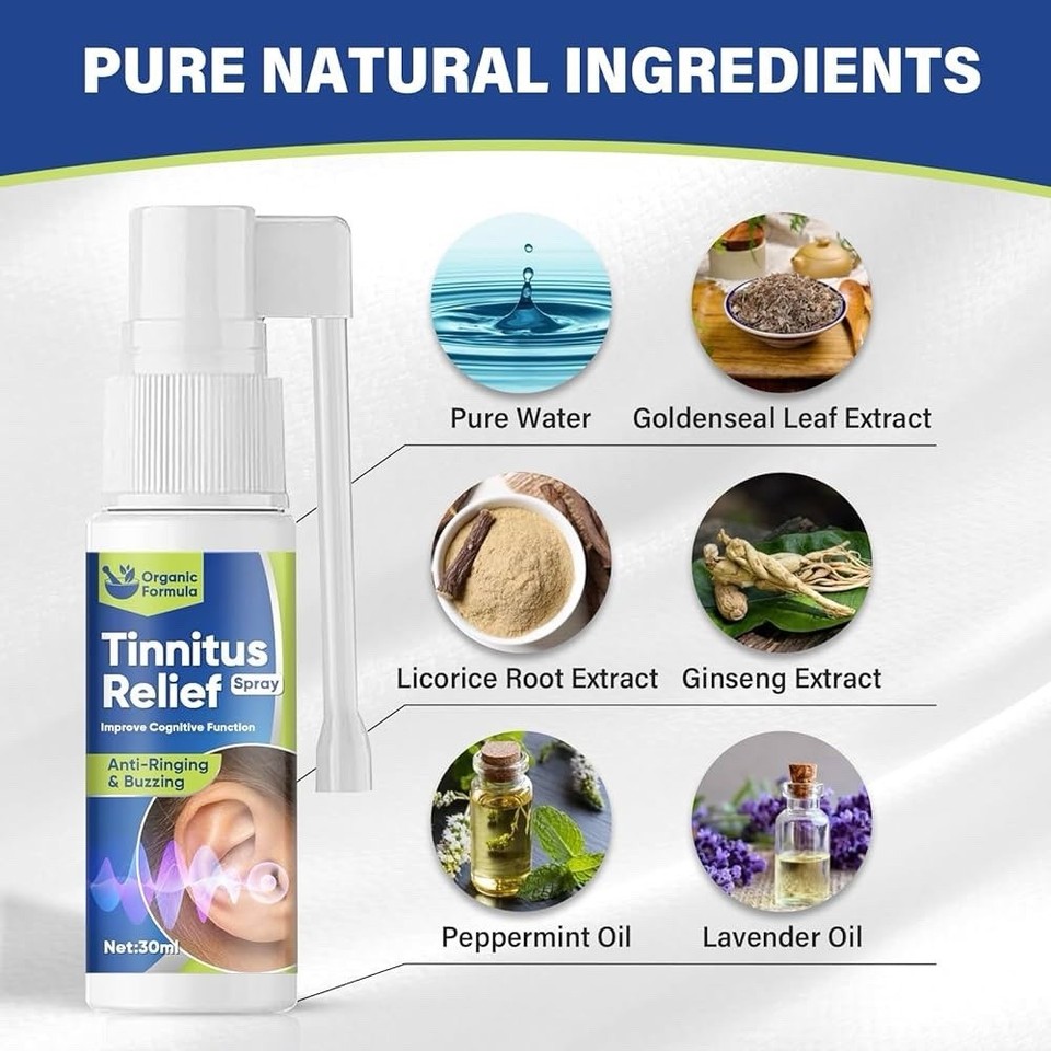 Tinnitus Relief Spray Soften Earwax Ear Wax Remover Spray Earache ...