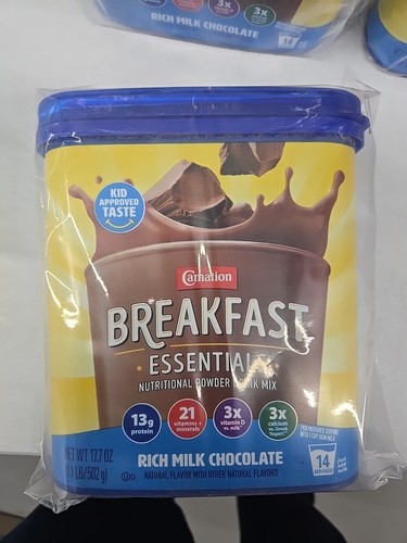 Carnation Breakfast Essentials Powder Drink Mix, Rich Milk Chocolate ...
