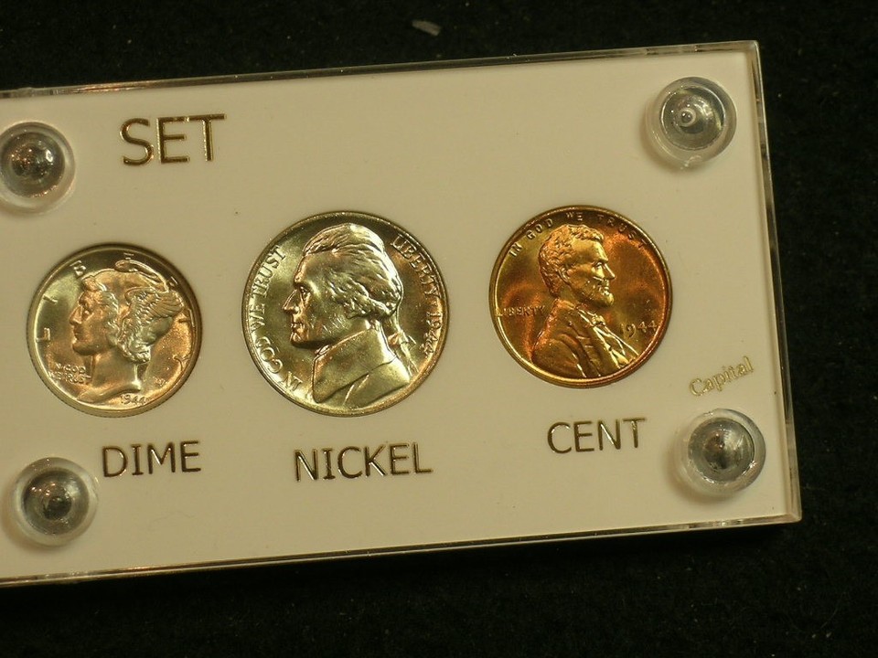 1944 Brilliant Uncirculated Coin Year Set - White Capital Holder Birth ...
