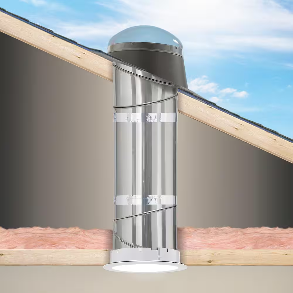 10 in. Sun Tunnel Tubular Skylight with Rigid Tunnel and Pitched High ...