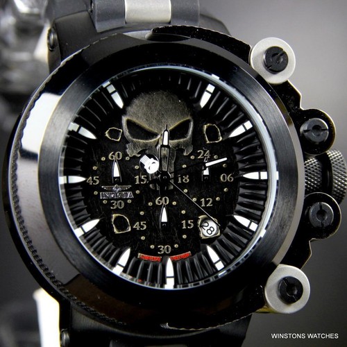 Invicta Marvel Coalition Forces Trigger Punisher Black 56mm Limited Ed ...