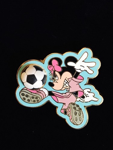 Disney Disneyland Sports Minnie Pin Kicking Rubber Soccer Ball Free D ...