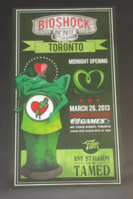 Bioshock Infinite Midnight Opening Release Poster Lithograph Toronto ...