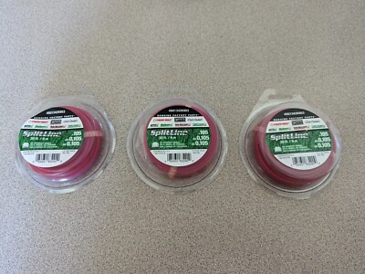MTD Splitline .105" 30' 2.66m 9m 49U1342K953 Trimmer Line Red (3 pack ...