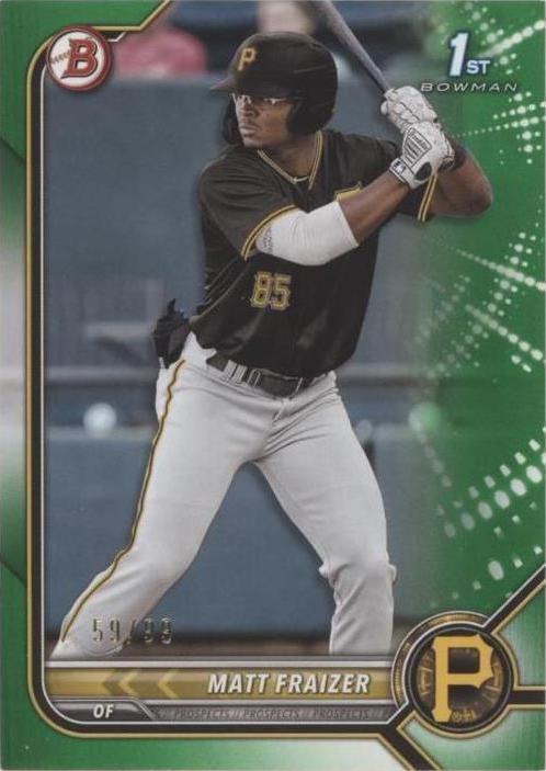 2022 Bowman - Prospects Matt Fraizer #BP-91 Green Border /99 (RC) for ...