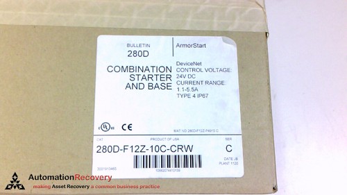 ALLEN BRADLEY 280D-F12Z-10C-CRW ARMORSTART DISTRIBUTED MOTOR CONTROLLE ...