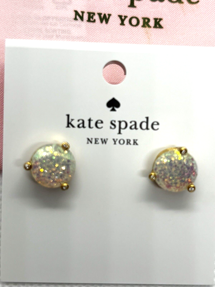 Kate Spade Rise And Shine Stud Earrings Opal Glitter | eBay