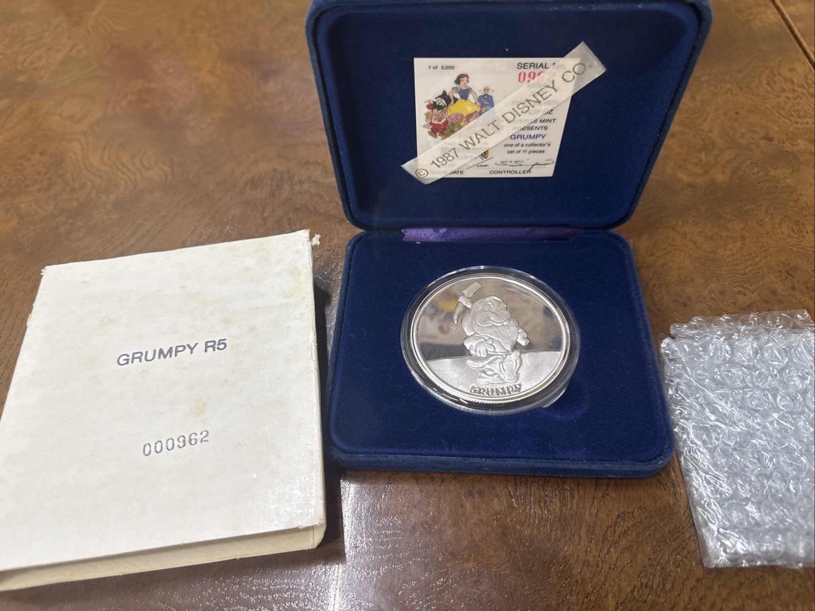 Rarities Mint Disney 5 Ounce .999 Silver Coin Grumpy (0962 of 5000) | eBay