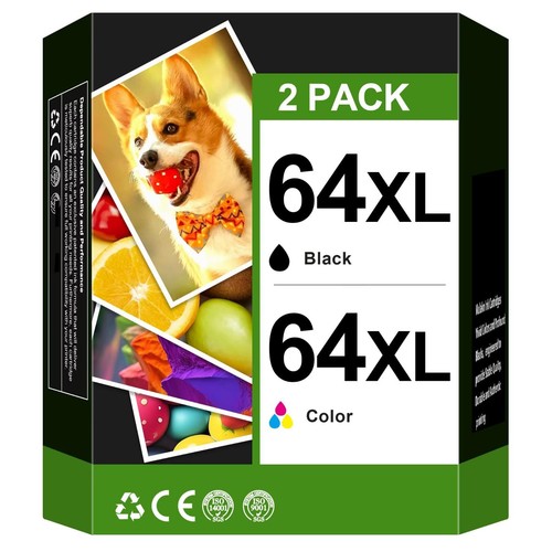 64XL Black/Tri-Color Ink Cartridges for HP Ink 64 for HP 64XL Ink ...