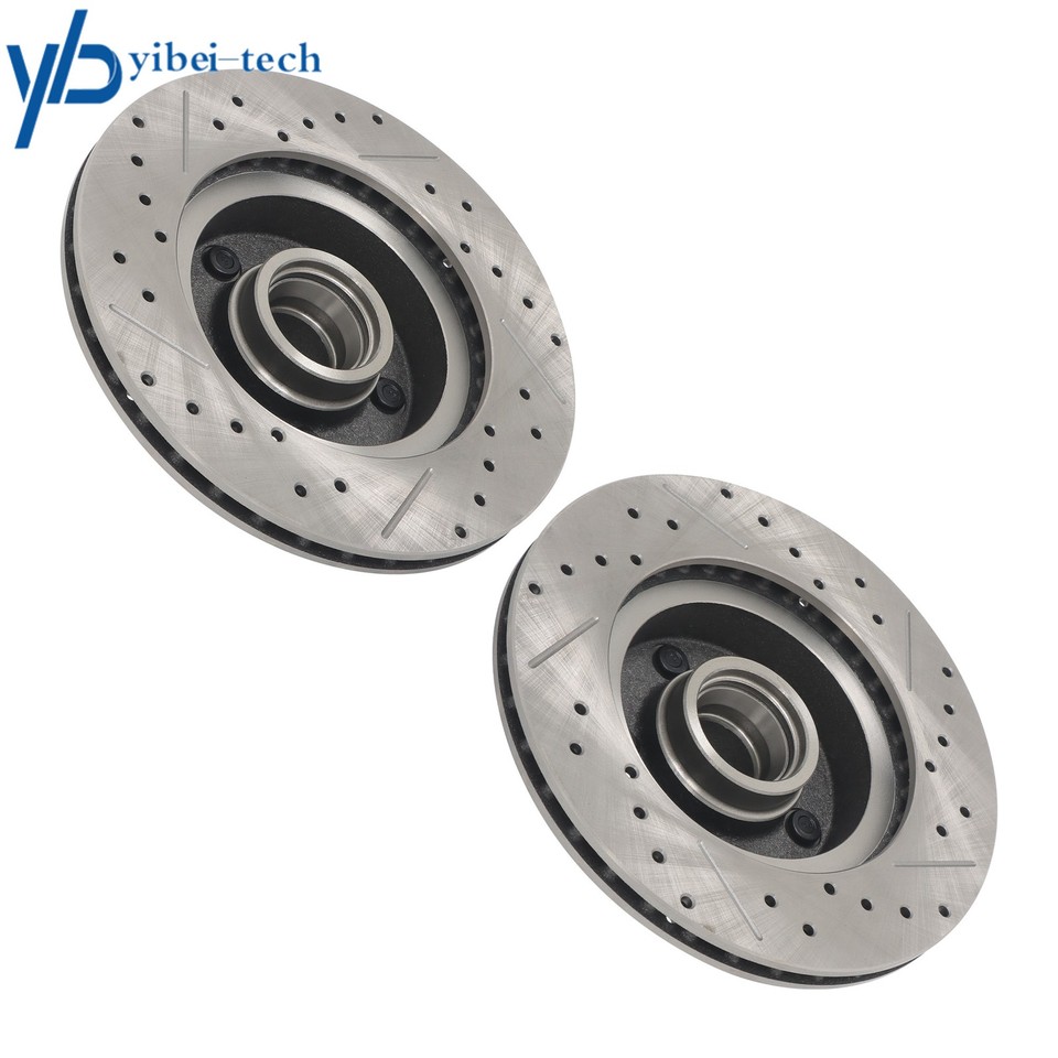 Front Disc Brake Kit with 11" Slotted Rotors +No Spindles For Mustang ...
