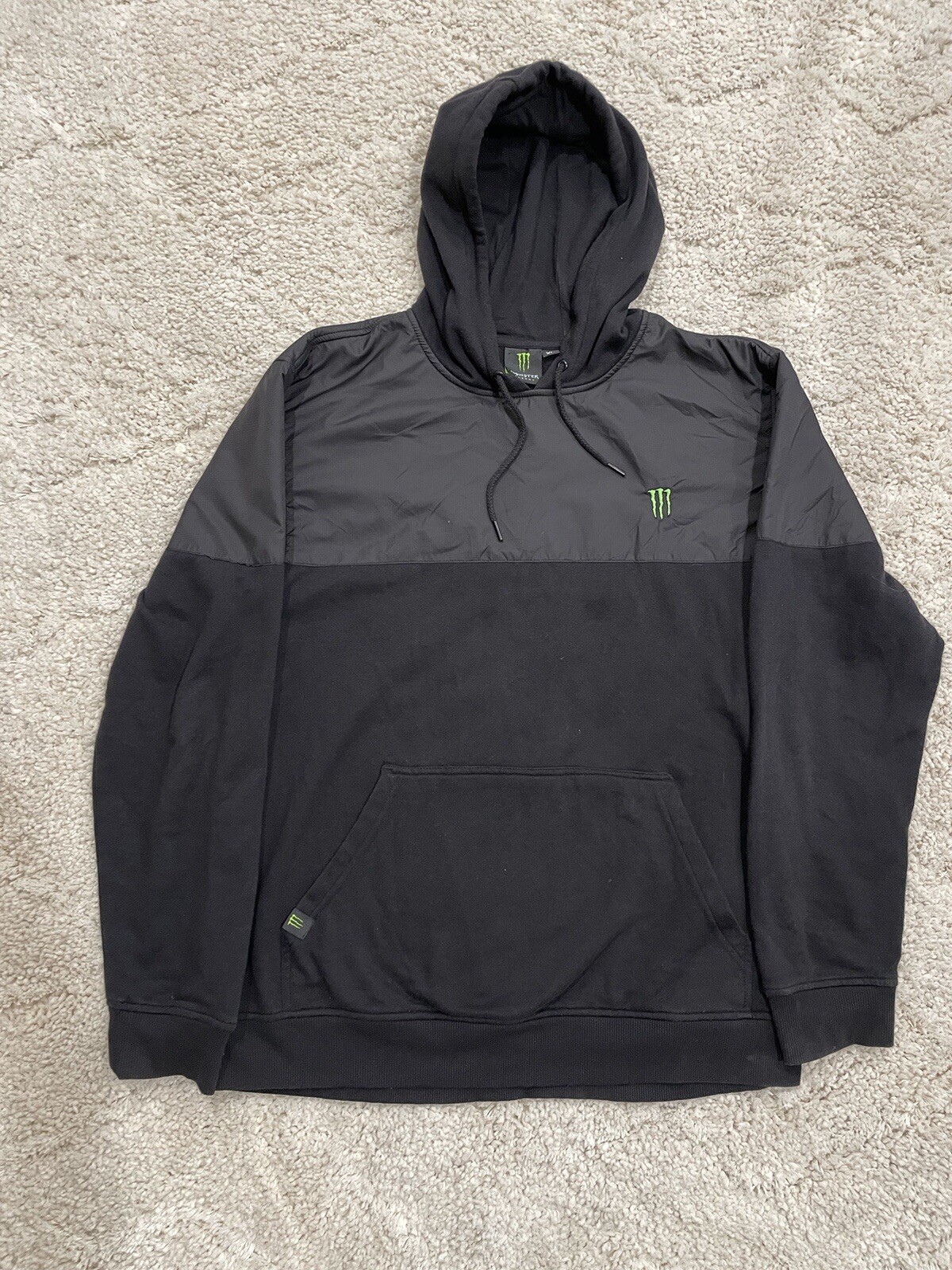 Monster Energy Drink Hoodie Sweater Size XL Black - Gem