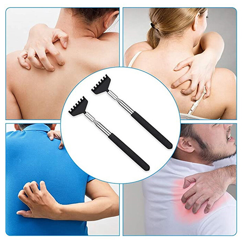 Steel Retractable Itching Rake Scratcher Telescopic Massage Tool Back ...