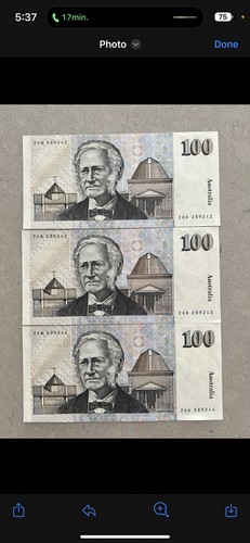 old 100 note / Rare Consecutive 3 Numbers | eBay