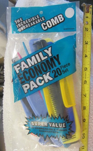 20 COMBS in pack, Variety COMB SET NOS VTG,USA made, Incredible ...