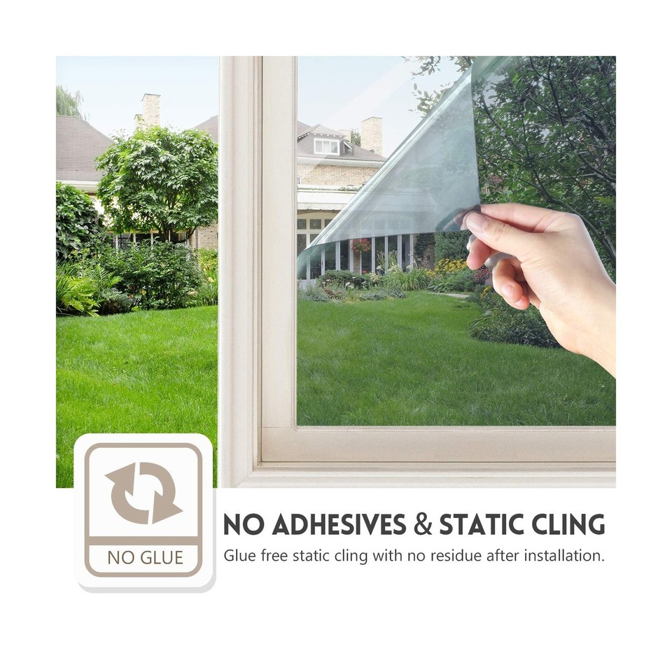 KESPEN Window Privacy Film One Way Daytime Privacy Static Cling Sun ...