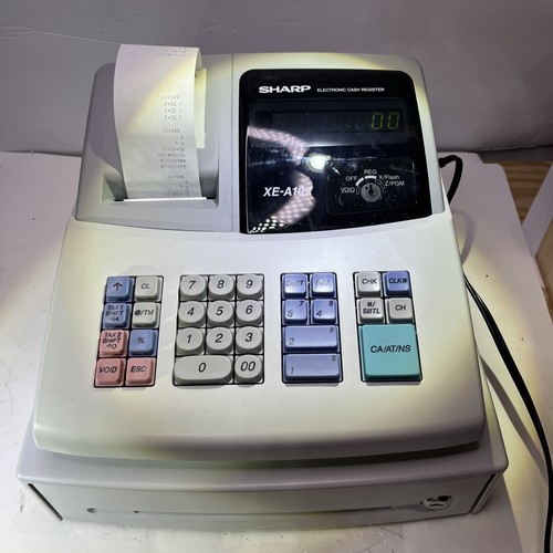 Sharp XE-A102 Entry Level Electronic Cash Register Tested Working But ...