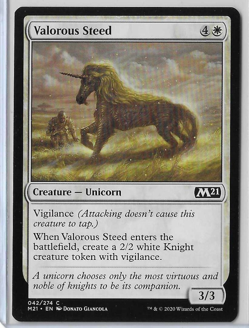 MTG Valorous Steed Core Set 2021 (M21) Common Magic Card #042/274 ...