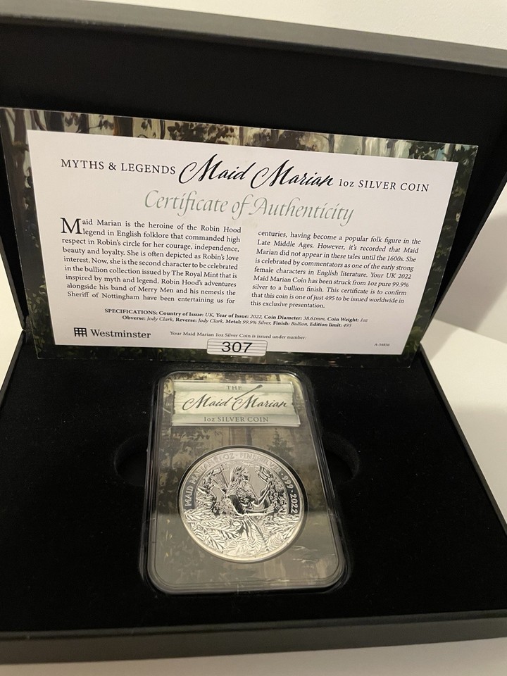2022 Maid Marian Silver Bullion Coin 1oz Boxed | eBay UK