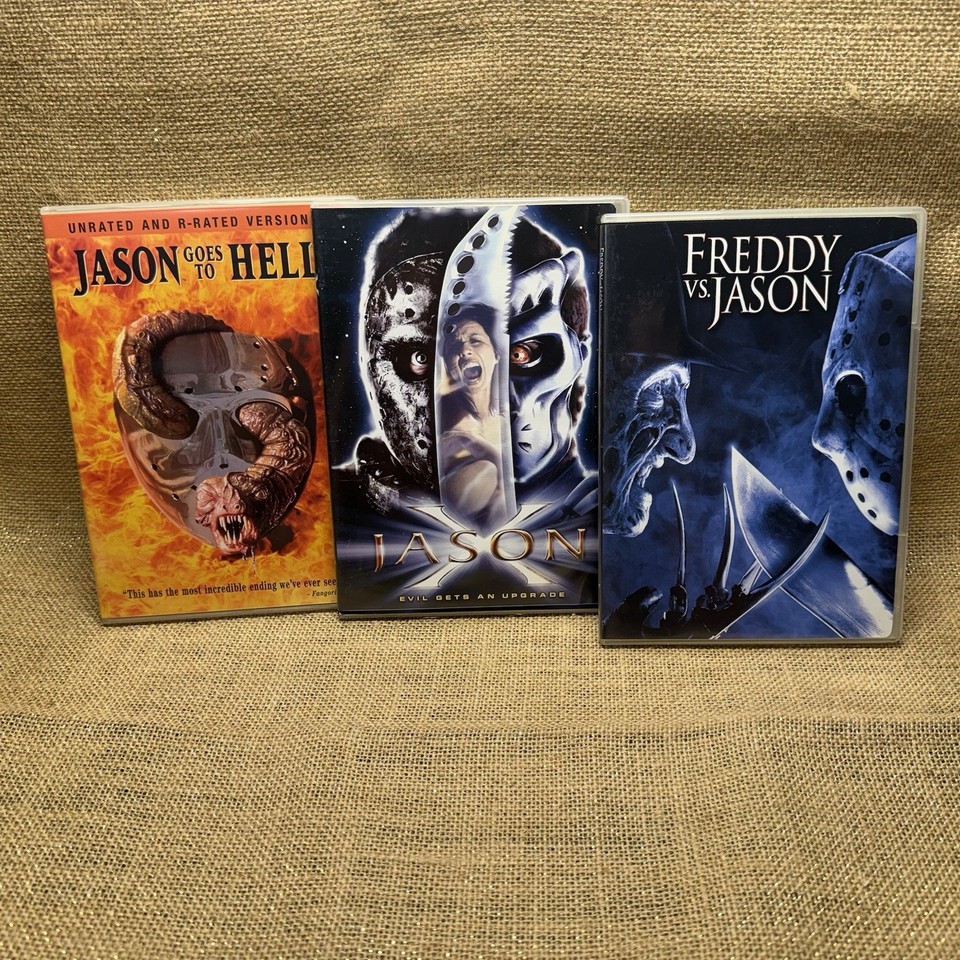 Jason Slasher Collection DVD 2009 3 Movie Set Horror Jason X, Freddy Vs ...