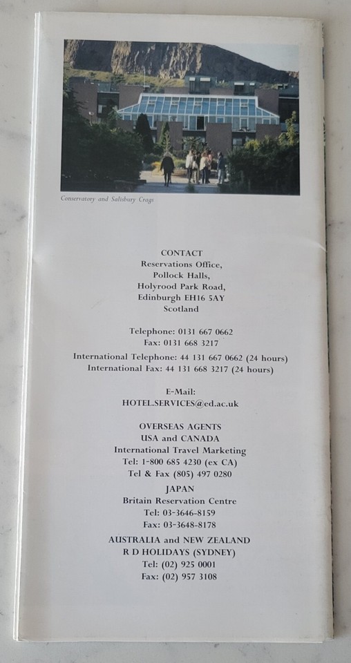 Vintage Pollock Halls Edinburgh Scotland Brochure Tourism Tourist & Map ...