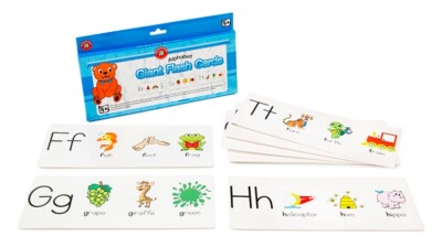 ABC Single Sounds Flash Cards Large Literacy Teacher Resources ...