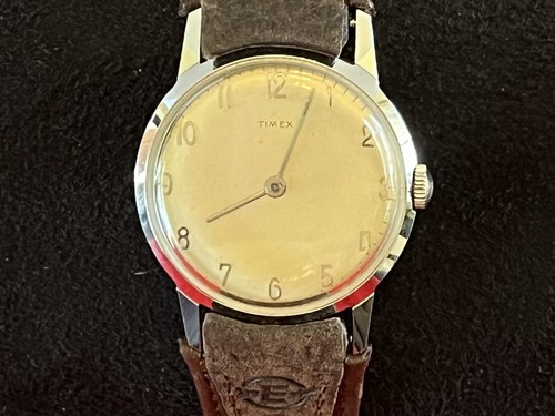 Vintage V-Conic Timex Men’s Wristwatch Great Britain Works New Leather ...