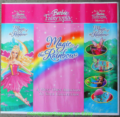 BARBIE FAIRYTOPIA POSTER Huge Billboard 3x4 Feet MAGIC OF THE RAINBOW ...
