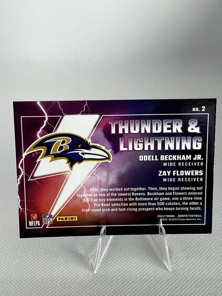 2023 Zenith Thunder And Lightning #2 Odell Beckham Jr./Zay Flowers RC ...
