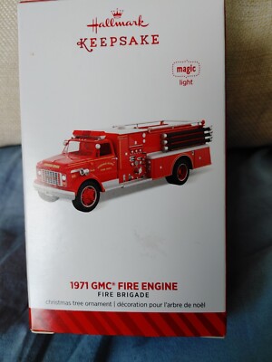 Hallmark Keepsake Ornament Fire Brigade 1971 GMC Fire Engine Magic ...