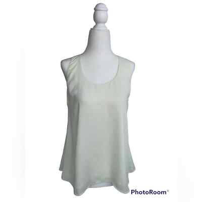 PLA By Plastic Island Women's White T Back Keyhole Tank Top sz S | eBay