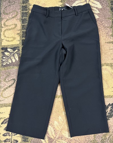 New Talbots 8 Petite Black Dress Pants Straight Leg Zip Button Elastic ...