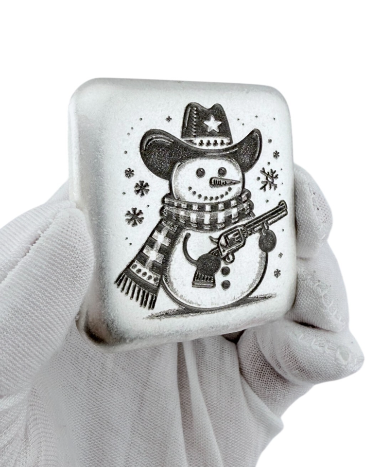5 Troy Ounce 999 Fine Silver - Frosty The Sheriff - Art Bar - Adamo ...