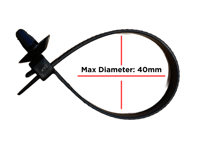 25pcs Push Mount Cable Ties Car Chassis Mount Zip Tie Nylon 4.8mm x ...