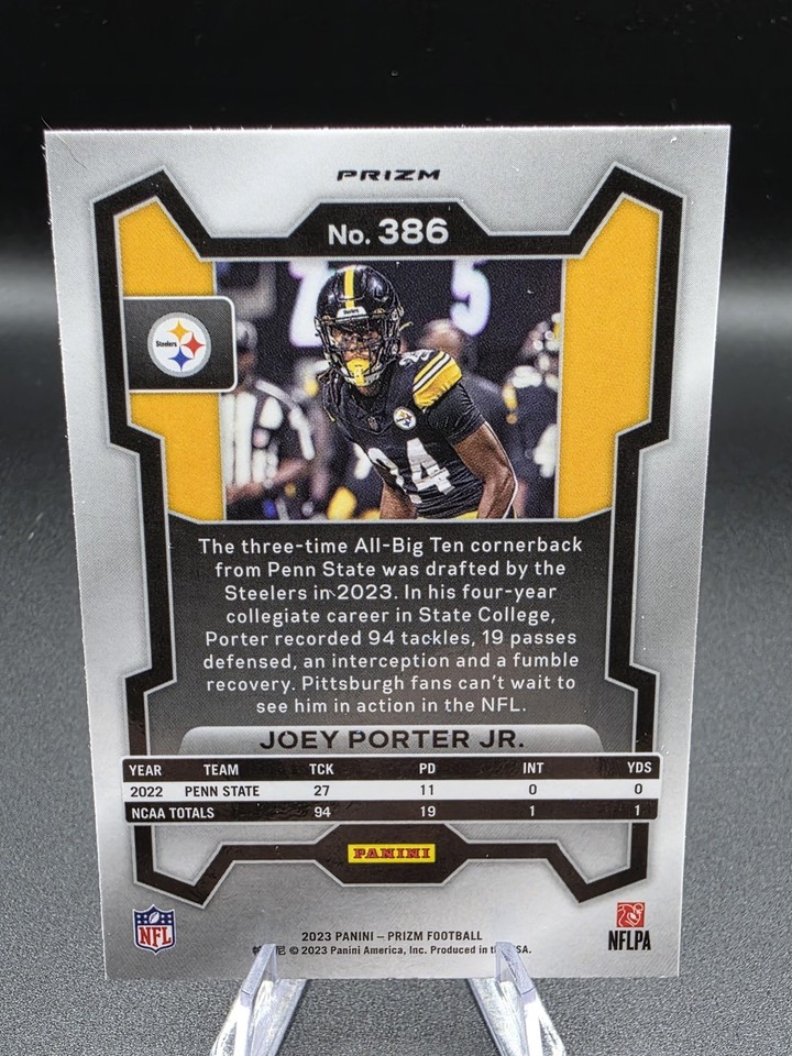 2023 Panini Prizm - Rookies #386 Joey Porter Jr. (RC) Orange Lazer | eBay