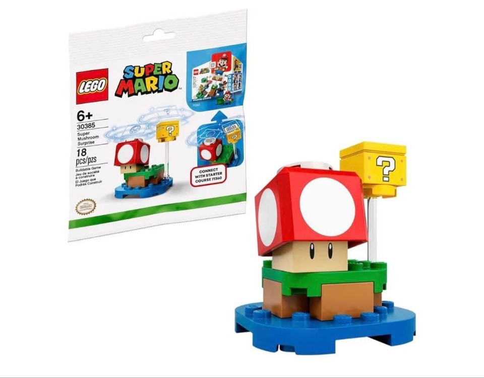 LEGO Super Mario Starter Set & Power-Up Packs Bundle - Mario Figures ...