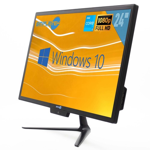 Aio All in One 24" i3 8GB 120GB Very High Definition Windows 10 Pro PC ...
