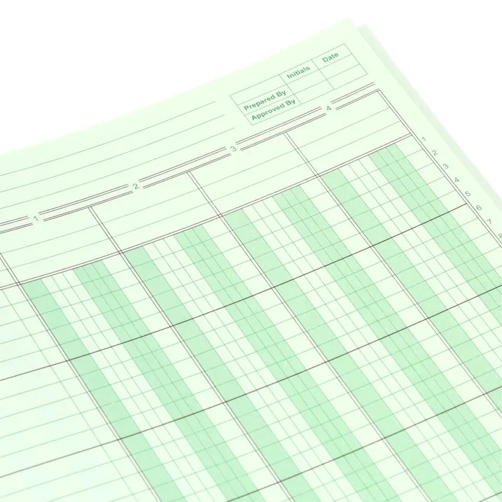 Norcom Columnar Ledger Pad 4 Columns 8.5" x 11" Letter Size (50 Sheets ...