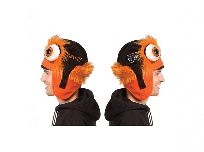 Philadelphia Flyers NHL Mascot Gritty Plush Trapper Hat One Size Tween ...