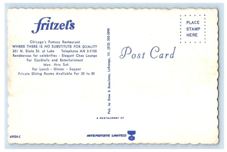 Fritzel's Chicago's Famous Restaurant Dining Room Chicago IL, Multiview ...